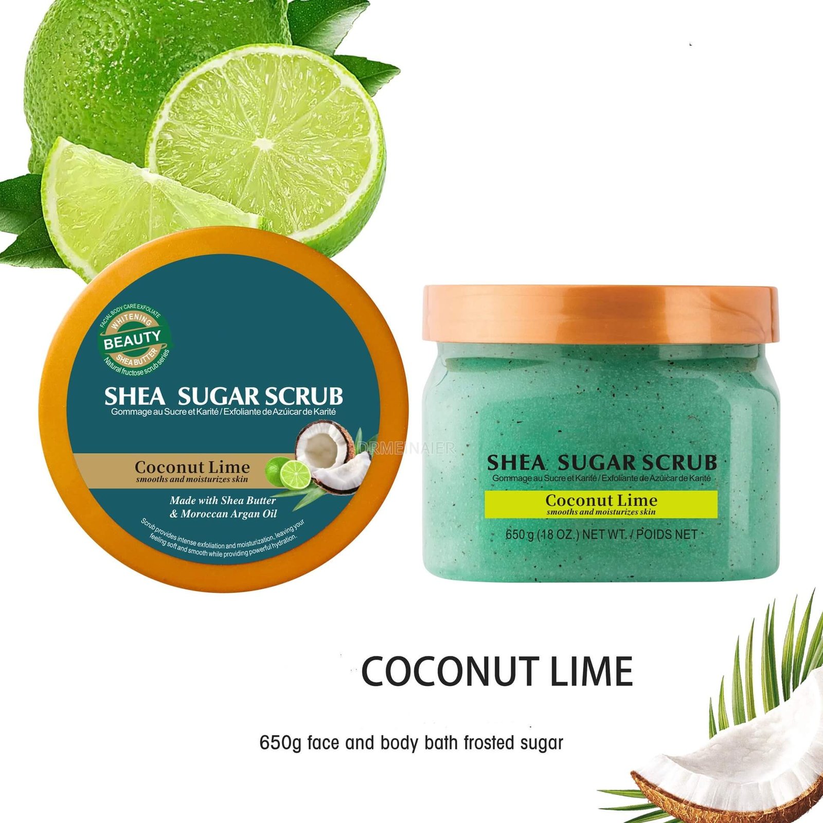 Lime Body Scrub – Firming & Cellulite-Reducing Natural Formula - Sylume